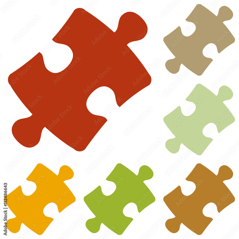 Puzzle piece sign Stock Vector | Adobe Stock