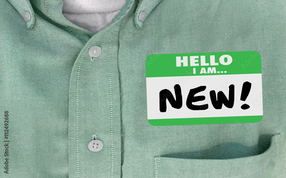 Hello I am New Words Sticker Name Tag 3d Illustration Stock Photo ...