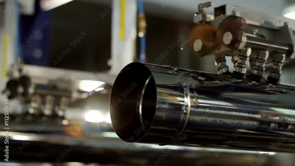 Manufacture of metal flues and vent systems. High-tech robotic line for ...