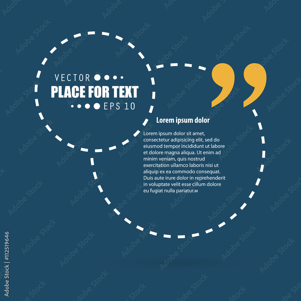 Abstract concept vector empty speech square quote text bubble. For web ...