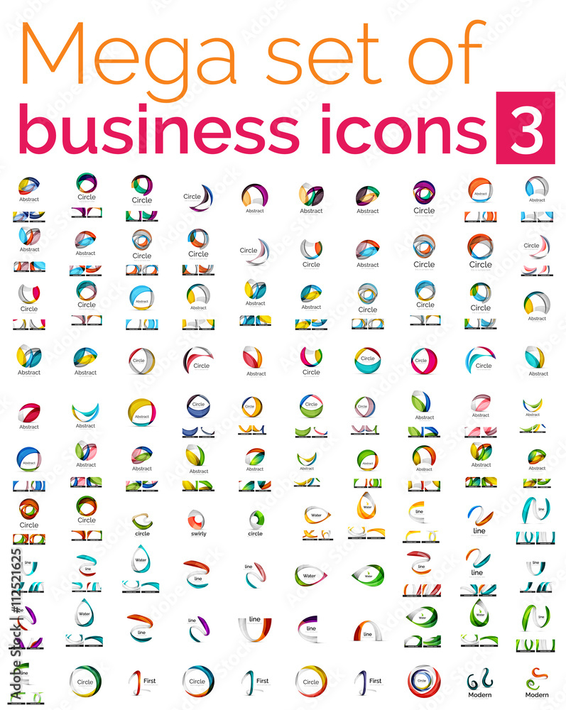 Logo mega collection Stock Vector | Adobe Stock