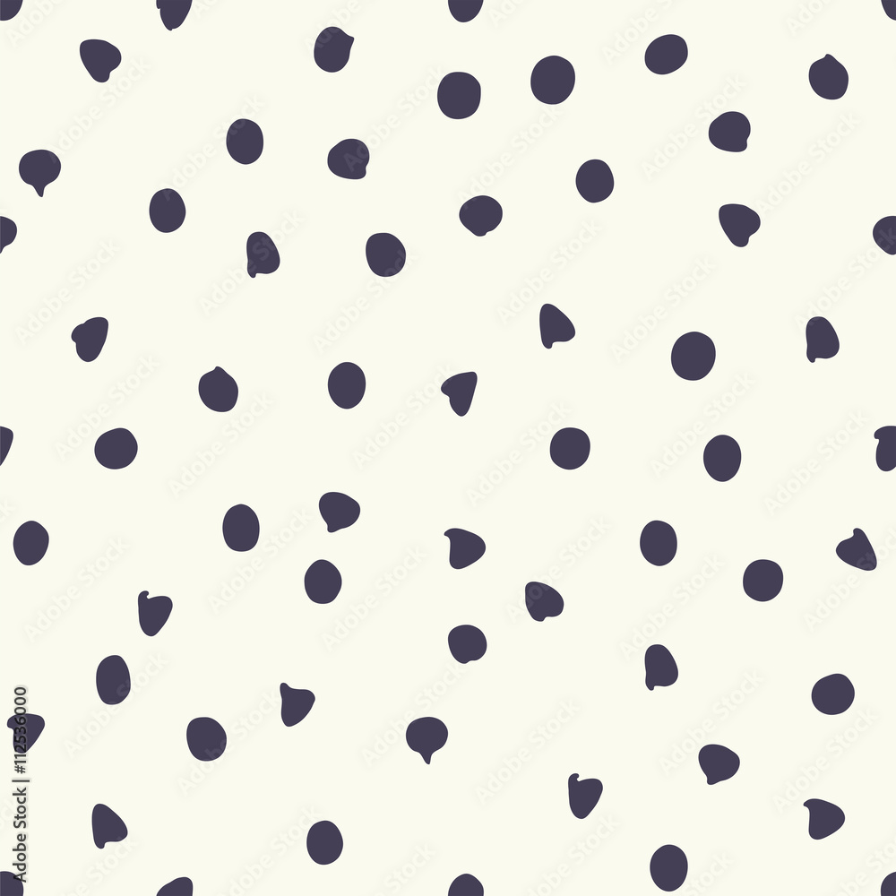 Chocolate chip polka dots vector seamless pattern Stock Vector | Adobe ...
