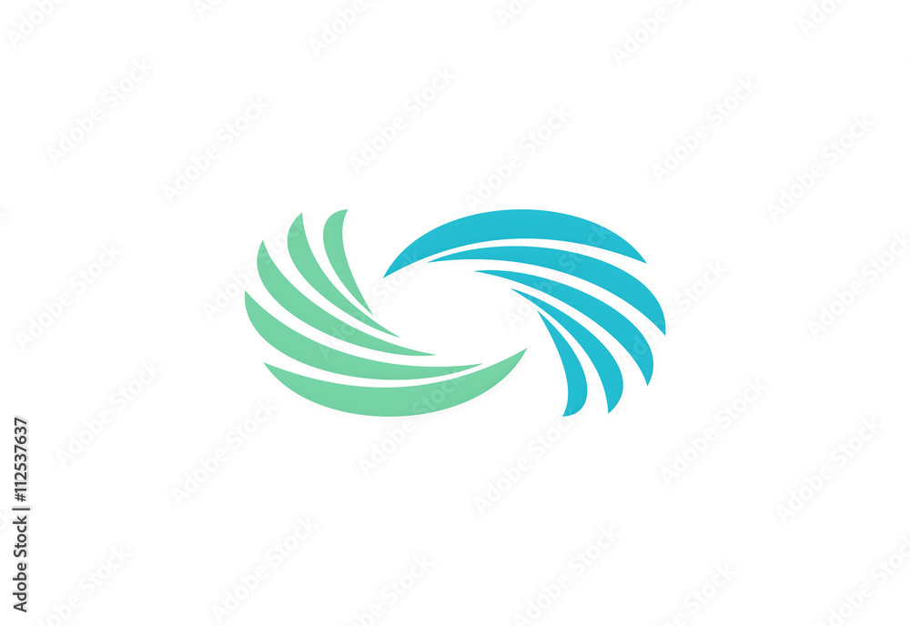 abstract wing circle logo Stock-Vektorgrafik | Adobe Stock