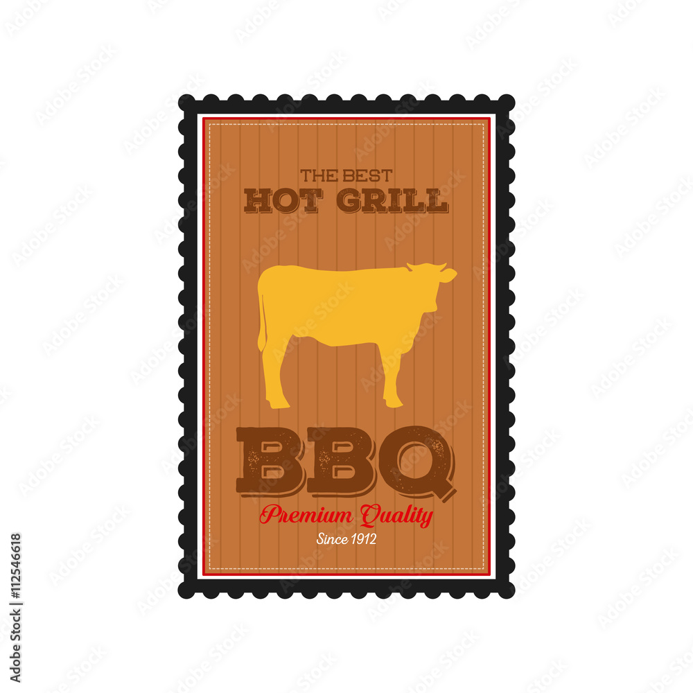 BBQ label Stock Vector | Adobe Stock