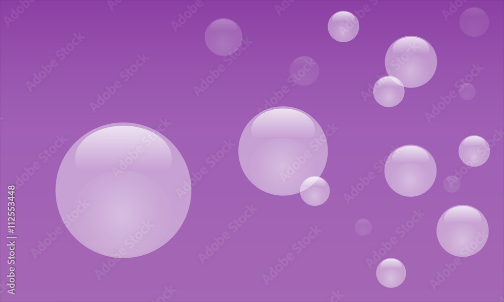 Set of floating vector bubbles. Poster wallpaper. Bubble circles in the ...