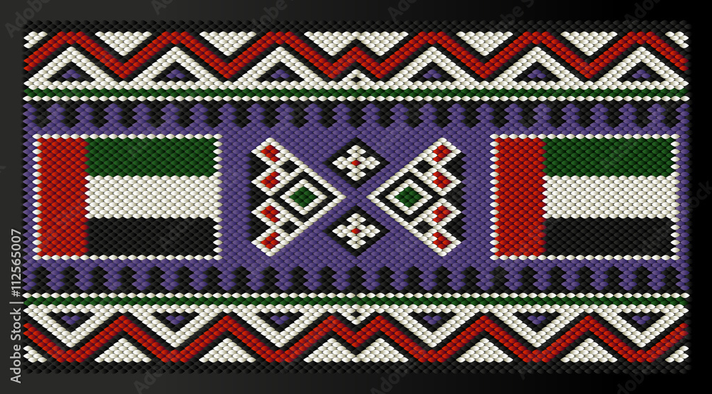 UAE Flag Traditional Rug Stock Vector | Adobe Stock