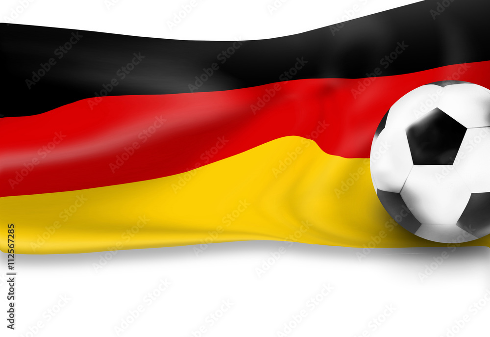 german flag football soccer 3D ball background Stock Illustration ...