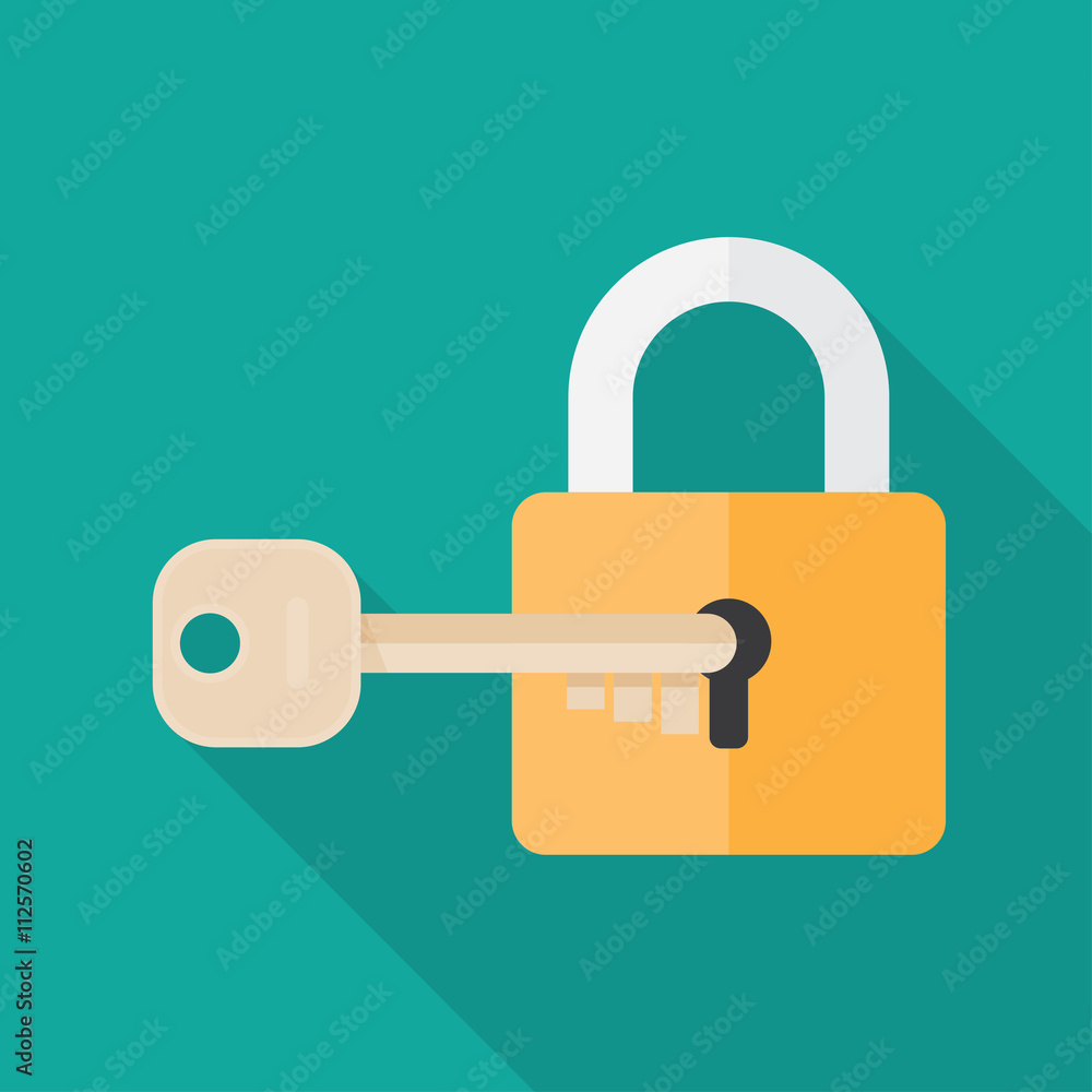 Lock and key. Stock Vector | Adobe Stock