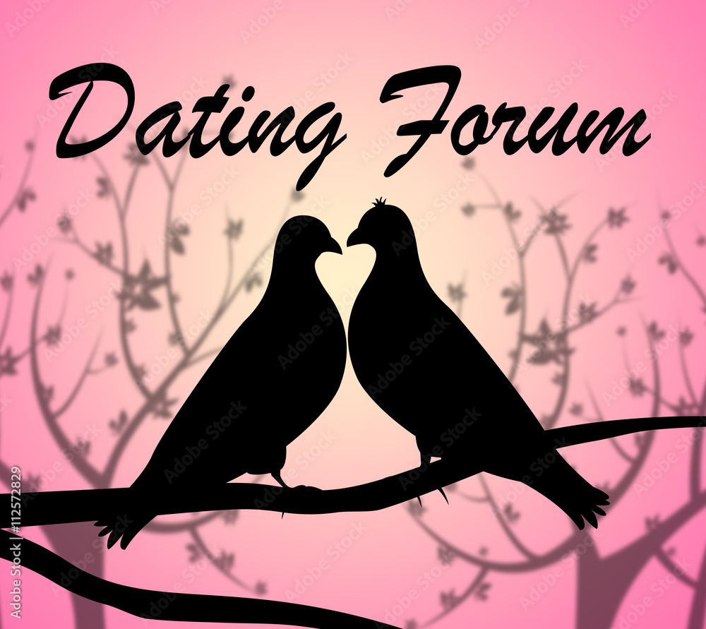 Dating Forum Represents Social Media And Conference Stock Illustration ...
