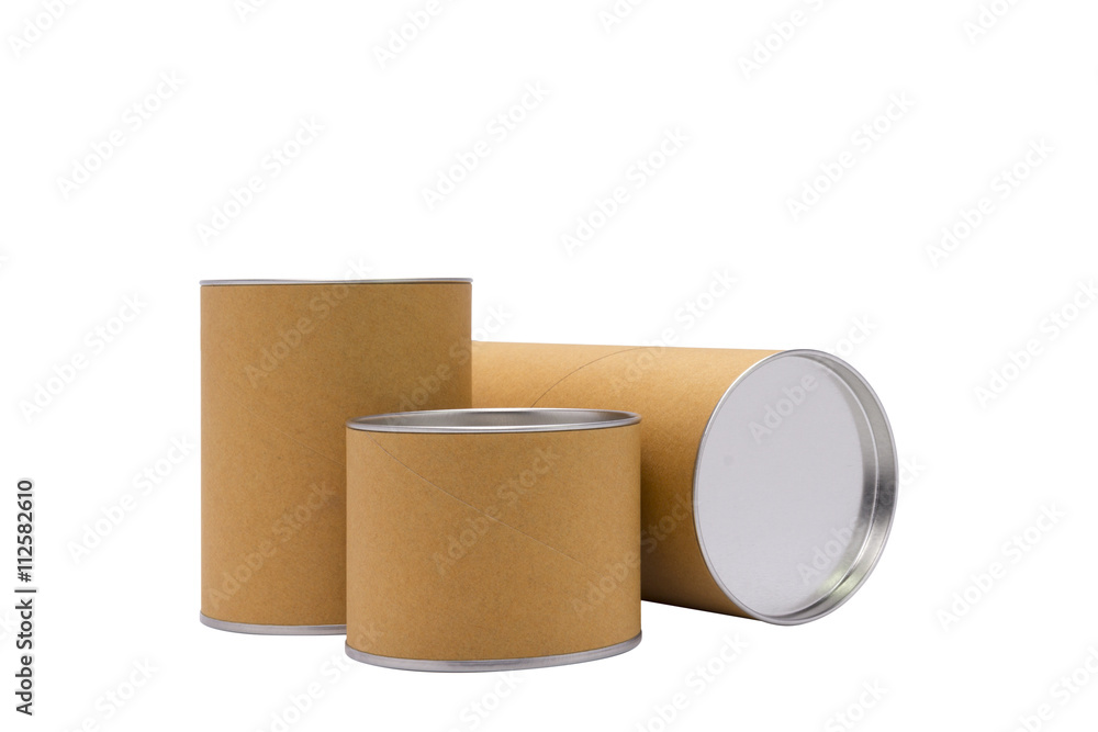 Cylinder container isolated on white background.For your product.( With ...