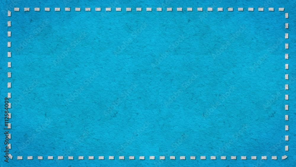 Frame Dashes Border Paper Texture Animated Blue Background Stock Video ...