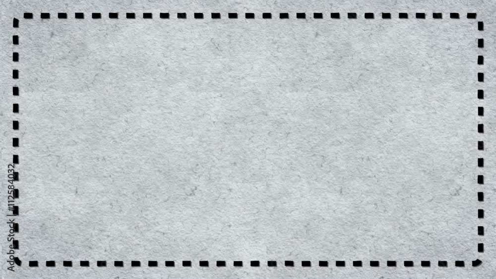 Frame Dashes Border Paper Texture Animated White Background Stock Video ...