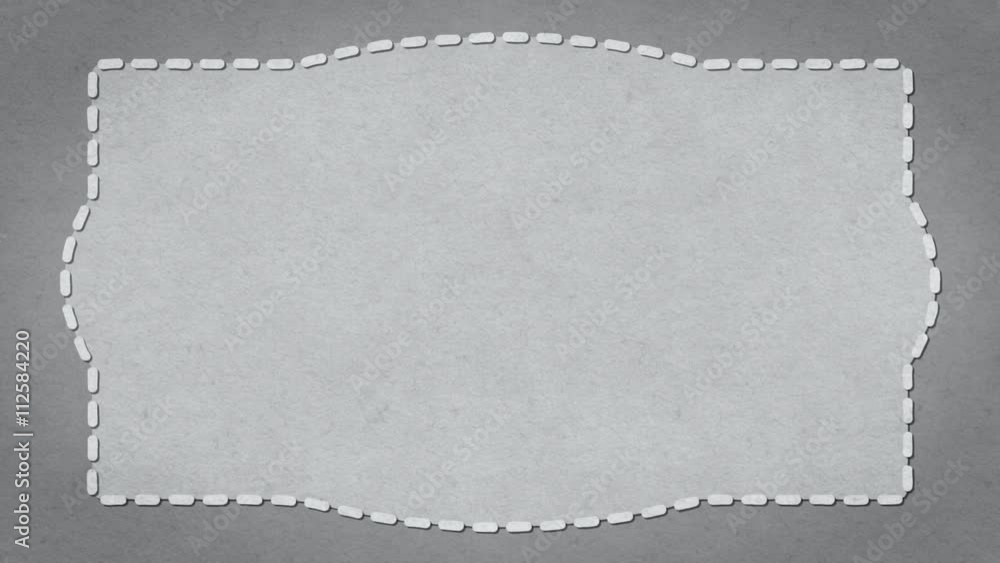 Frame Dashes Border Paper Texture Animated White Background Stock Video ...