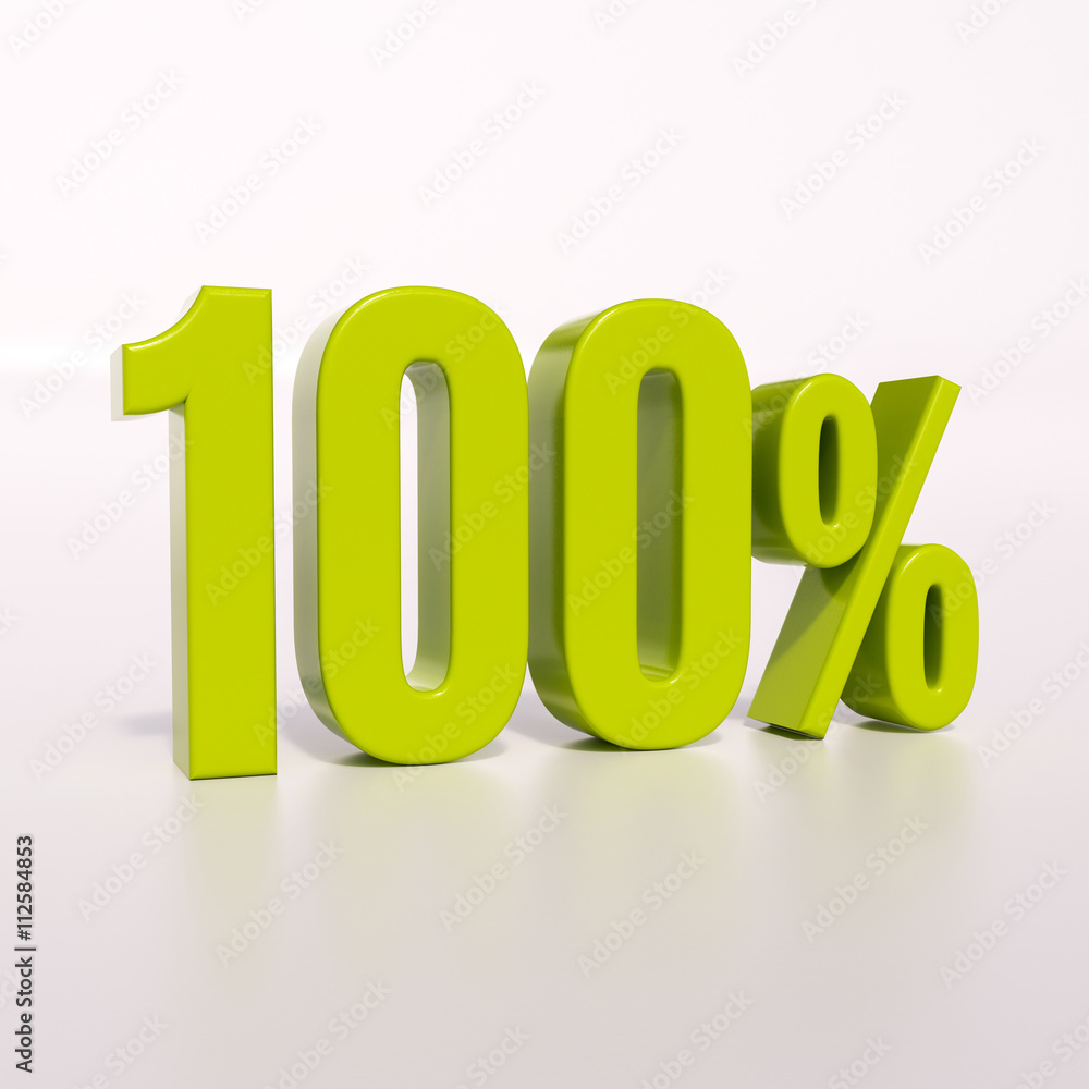 Percentage sign, 100 percent Stock Photo | Adobe Stock