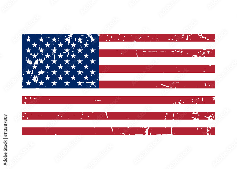 Flag USA sign Grunge. National symbol of freedom, independence ...