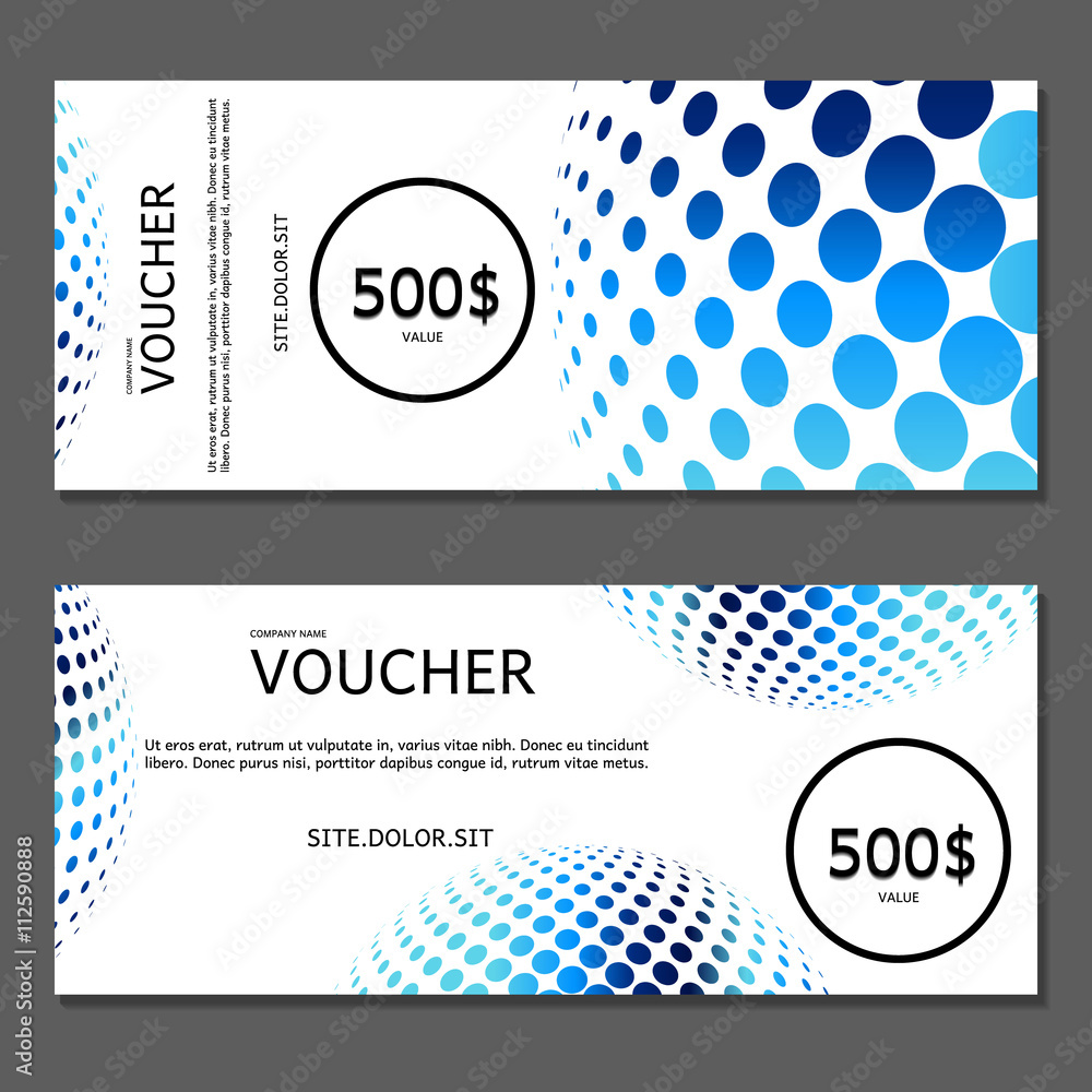 Gift voucher. Vector, illustration. Voucher template. Stock Vector ...