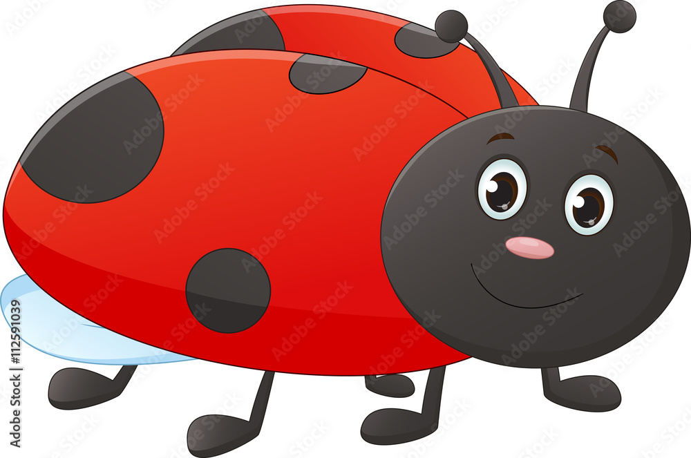 cute ladybug cartoon Stock Vector | Adobe Stock
