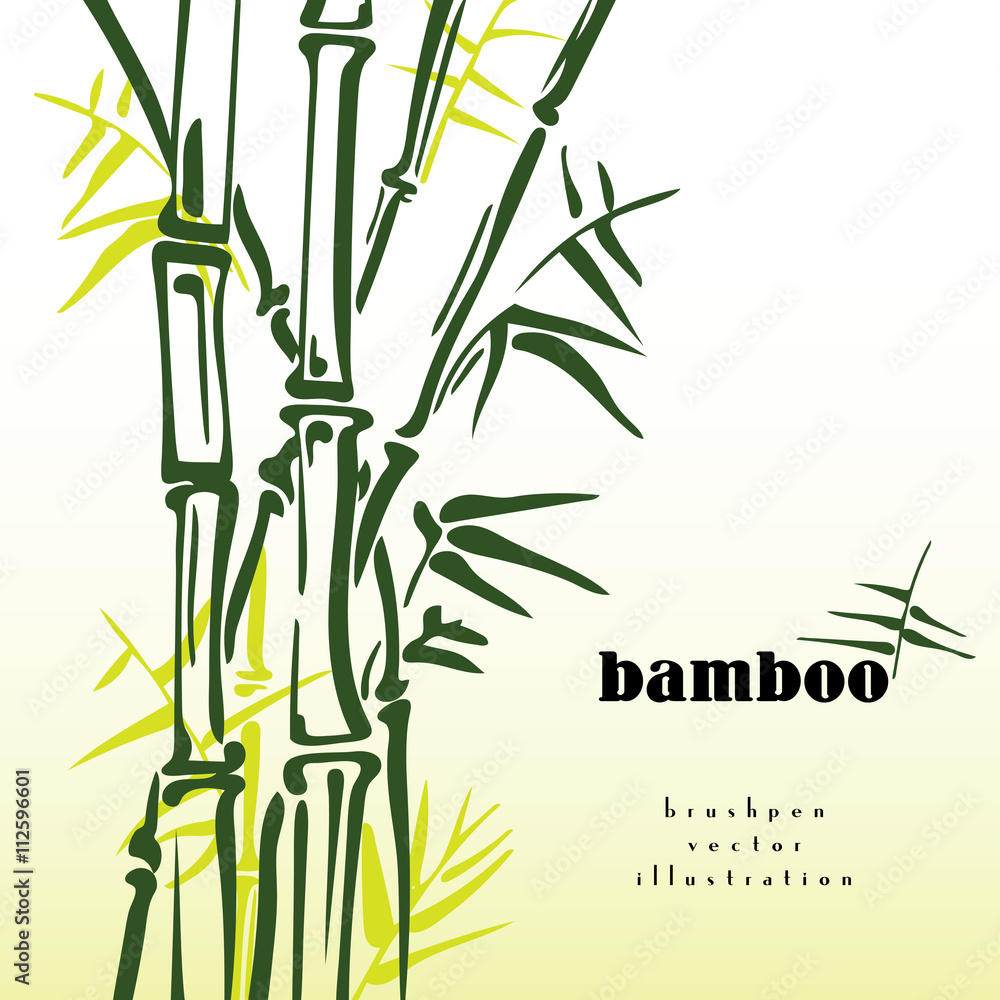 Green Bamboo Painting