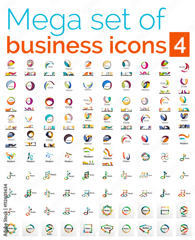 Logo mega collection Stock Vector | Adobe Stock