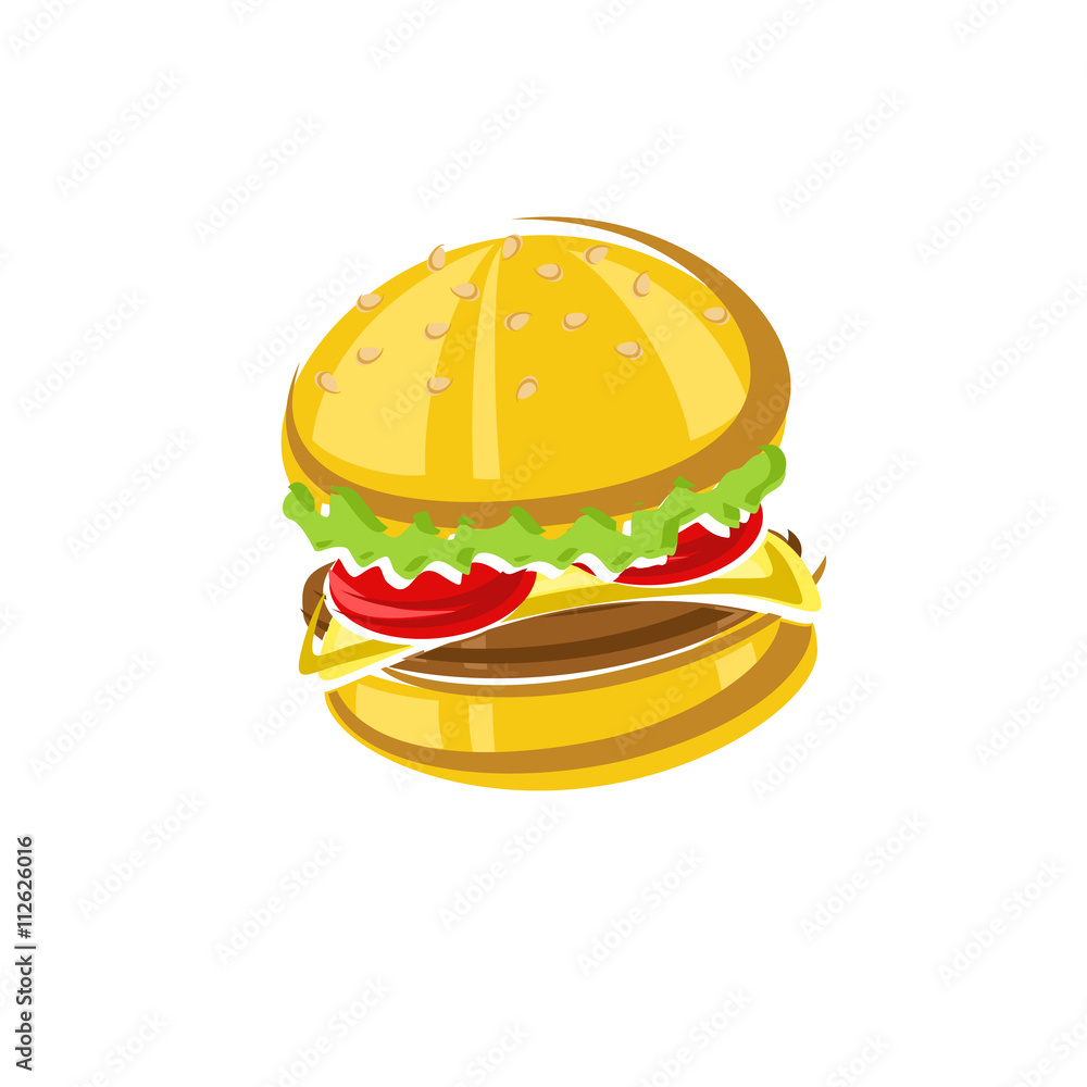 Hamburger vector Stock Vector | Adobe Stock