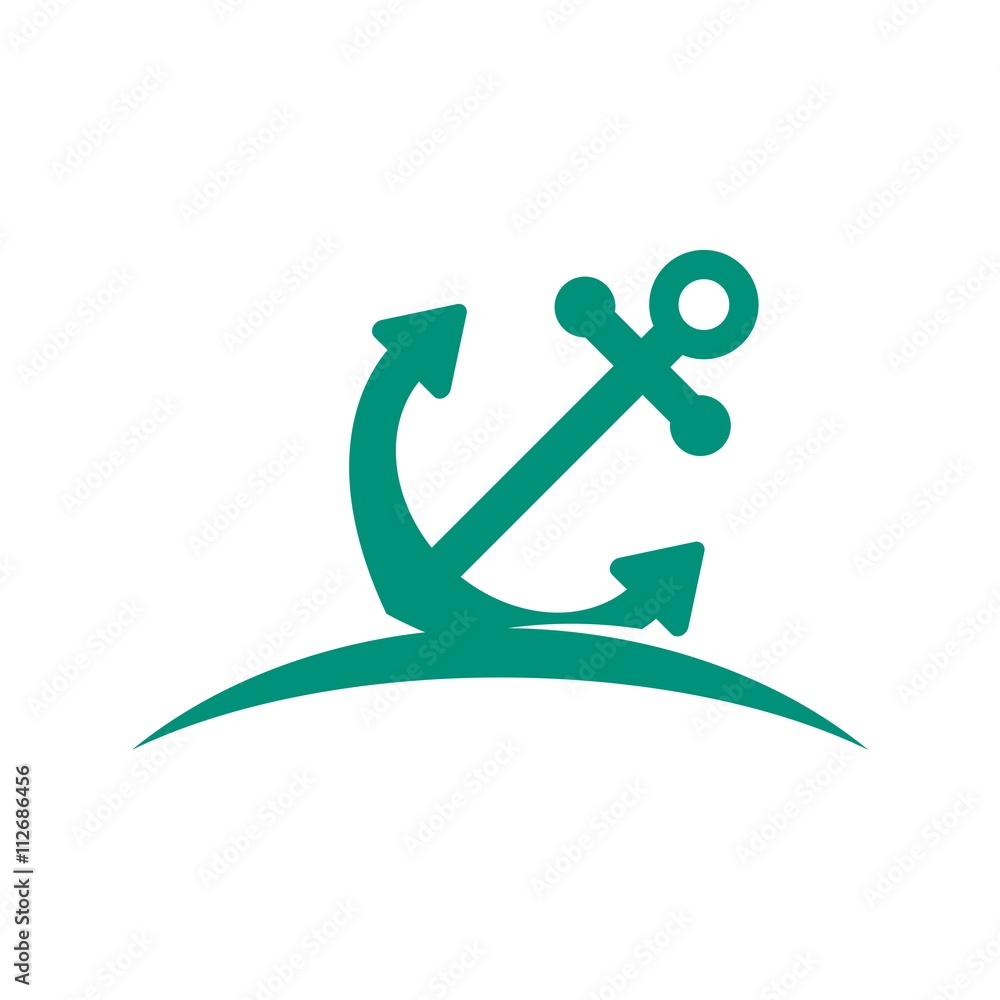 Vetor de icon logo anchor sailor symbol vector do Stock | Adobe Stock