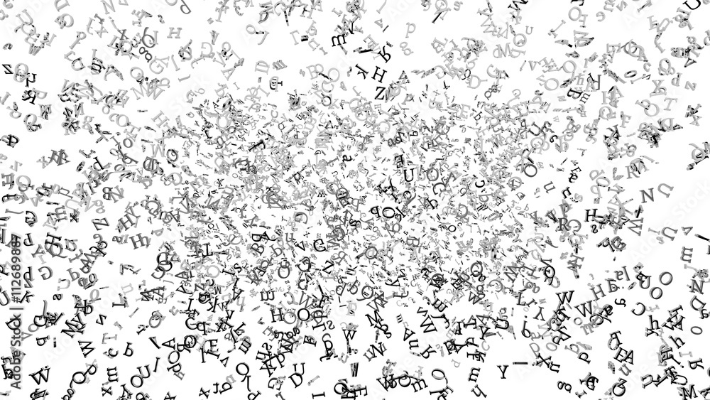 Ilustrace „Falling letters“ ze služby Stock | Adobe Stock