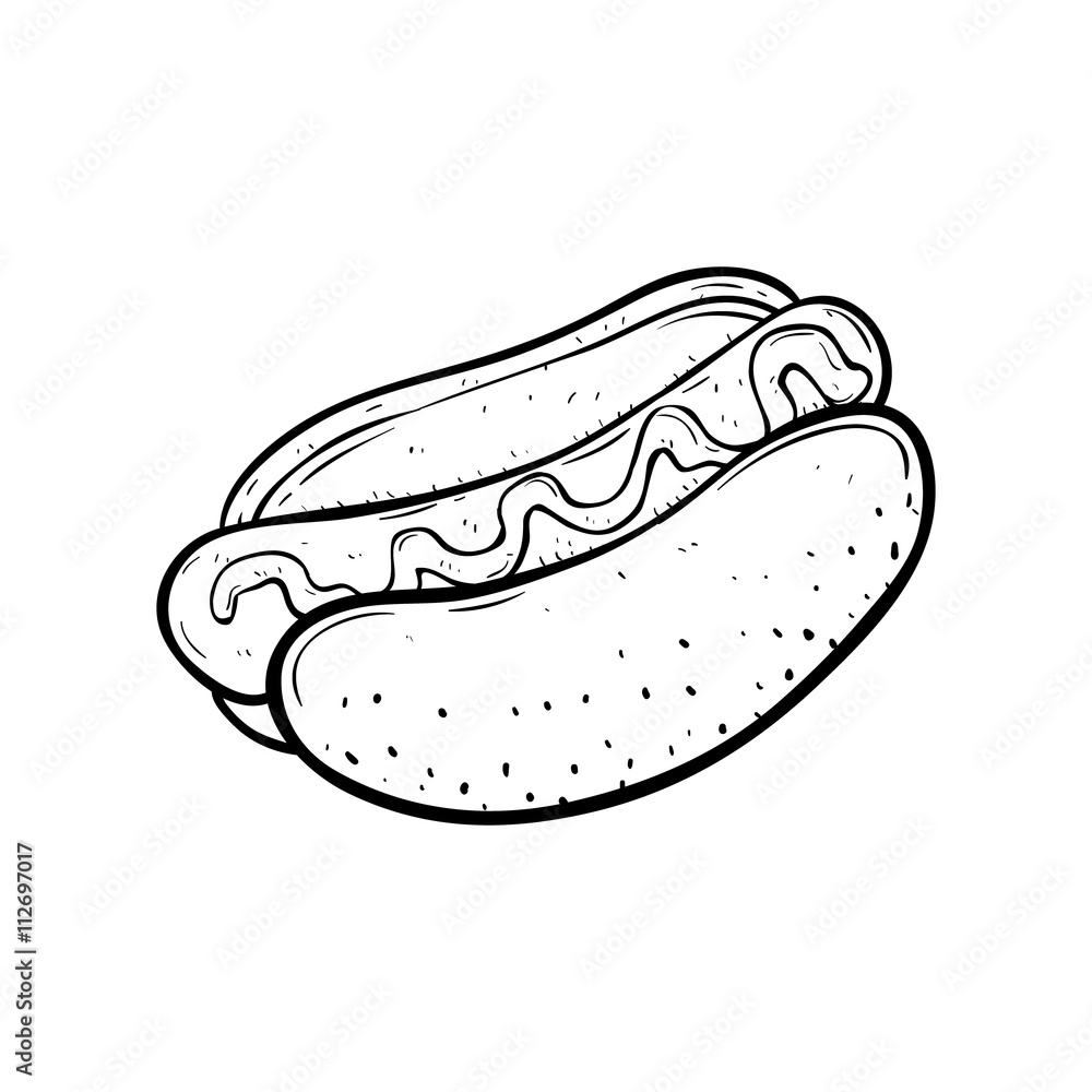 Chili Dog Drawing