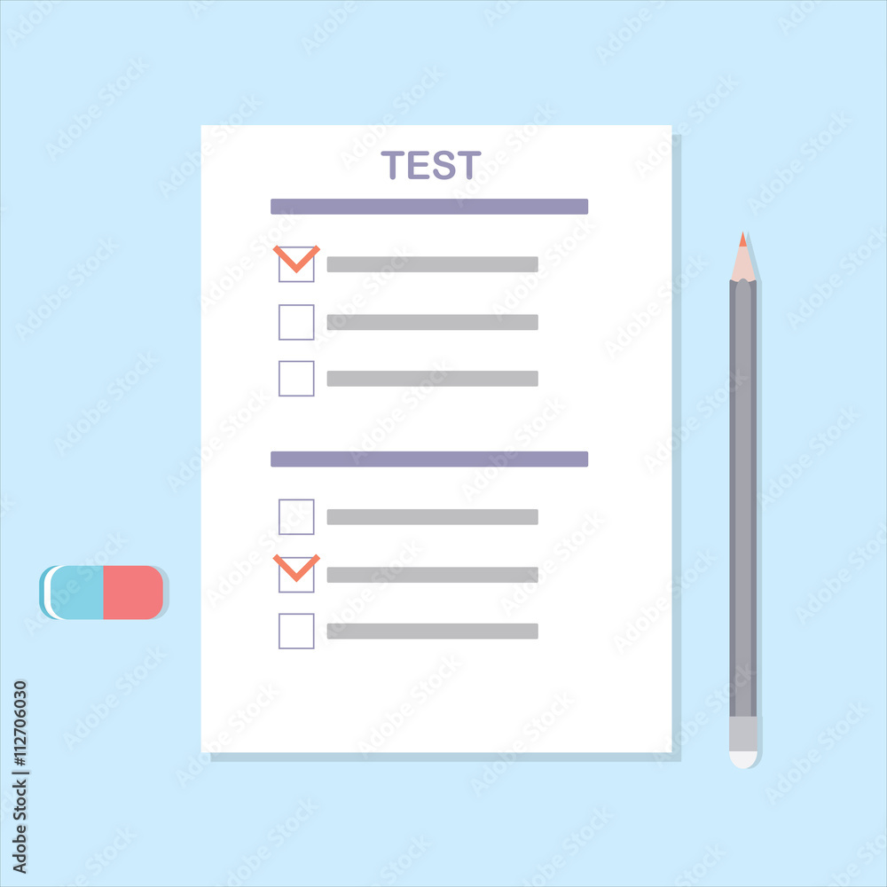 Testing. Test Execution. Vector conceptual illustration of the test, a ...