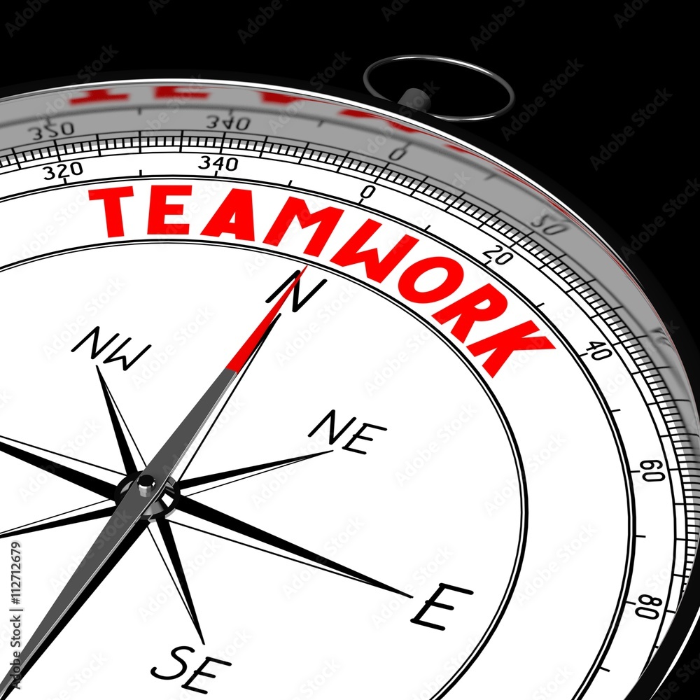3D compass - Teamwork Stock Illustration | Adobe Stock