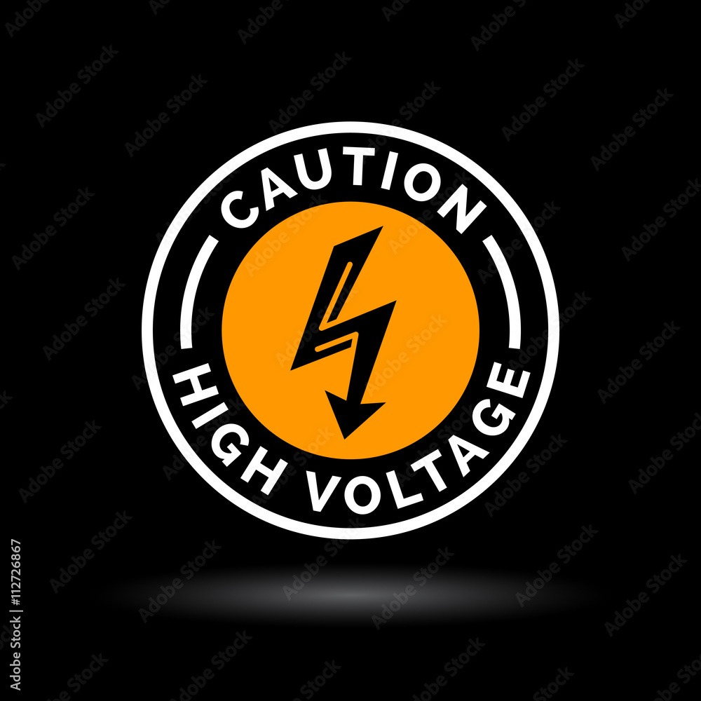 Caution high voltage sign. Electrical hazard arrow icon. Danger ... Caution high voltage sign. Electrical hazard arrow icon. Danger ...