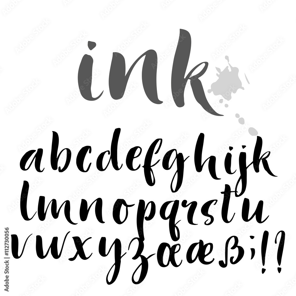 Vector lowercase alphabet Stock Vector | Adobe Stock