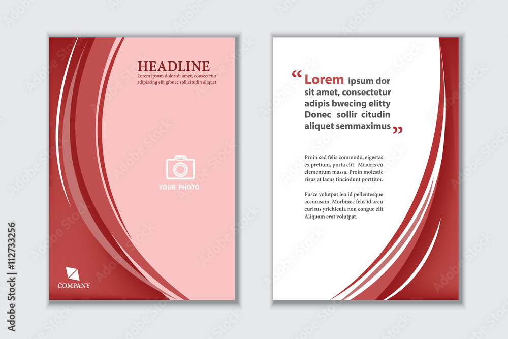 Abstract red curve background book cover Stock Vector | Adobe Stock