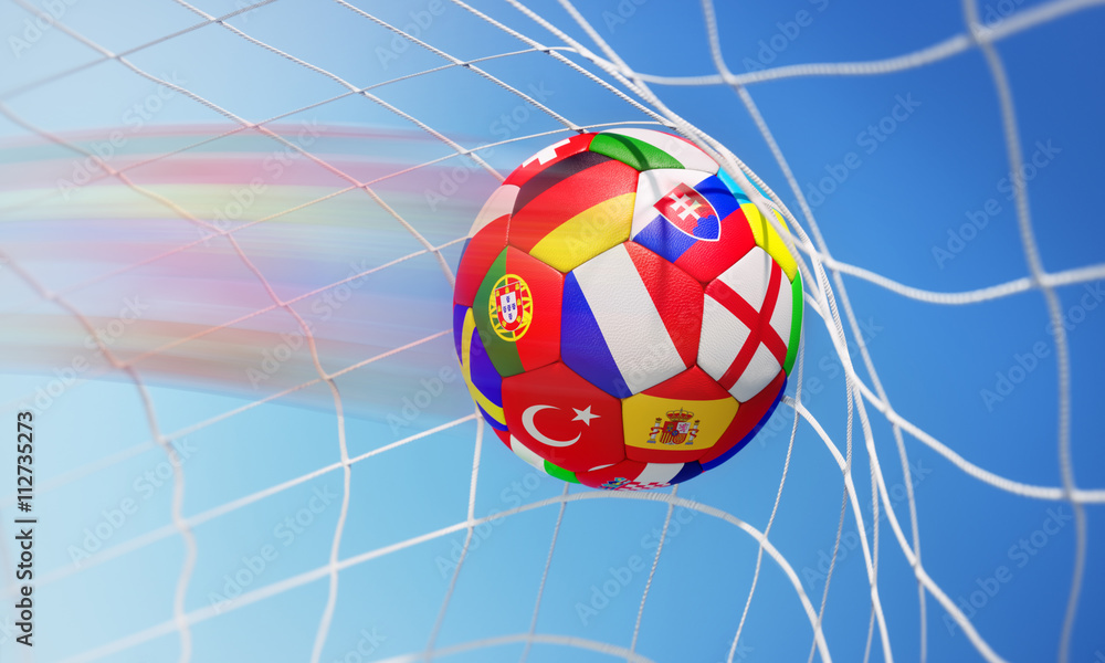EM-Fußball im Tor Stock-Foto | Adobe Stock