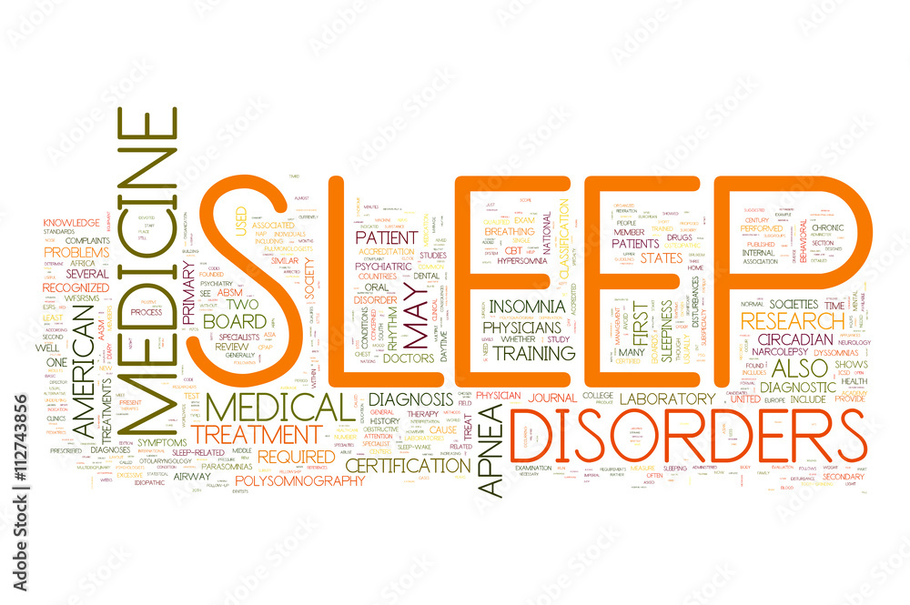 Sleep Disorders collage of word concepts Stock-Illustration | Adobe Stock