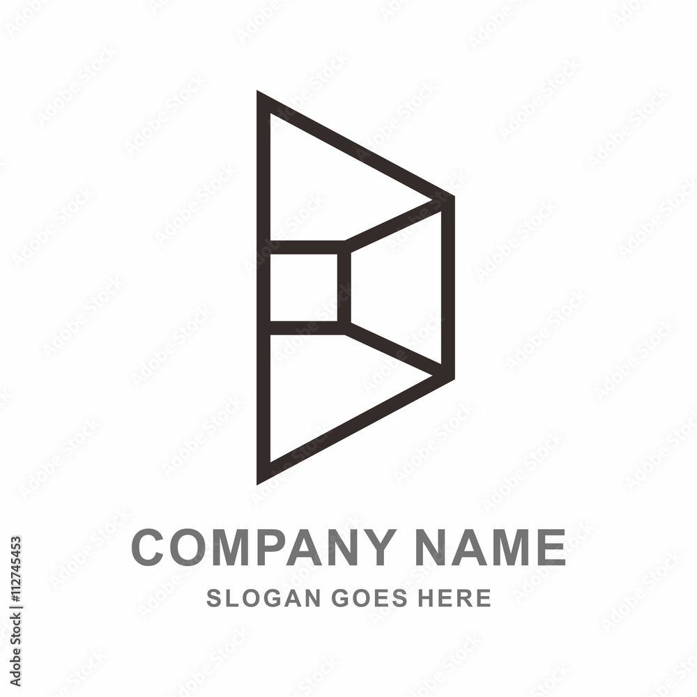 Simple Interior Room Shape Architecture Vector Logo Template Stock ...