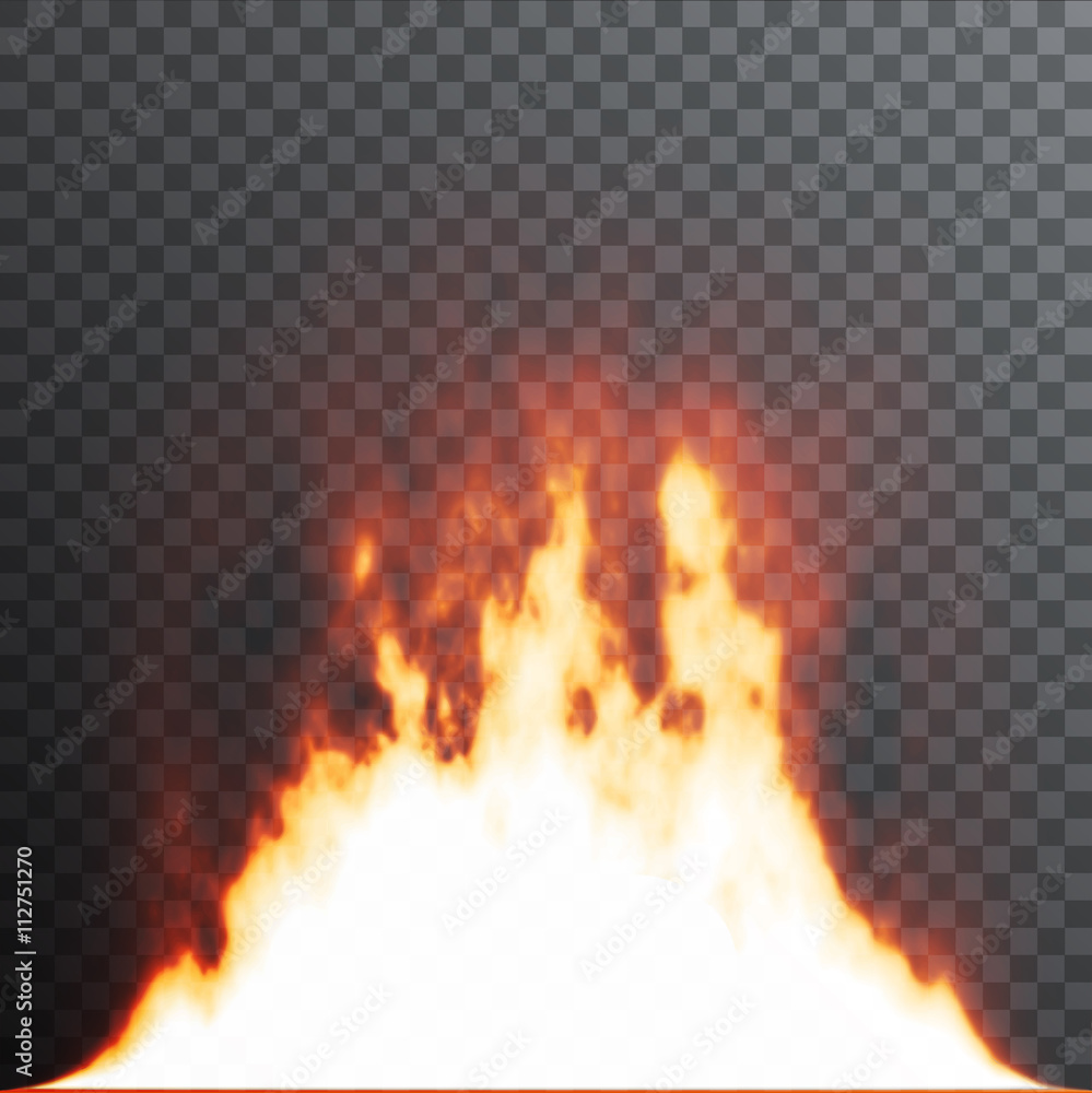 Realistic fire flames on transparent background. Special effects ...