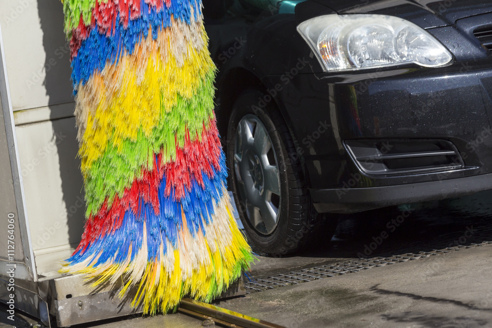 Fotografia do Stock: brush for car washing, colors | Adobe Stock