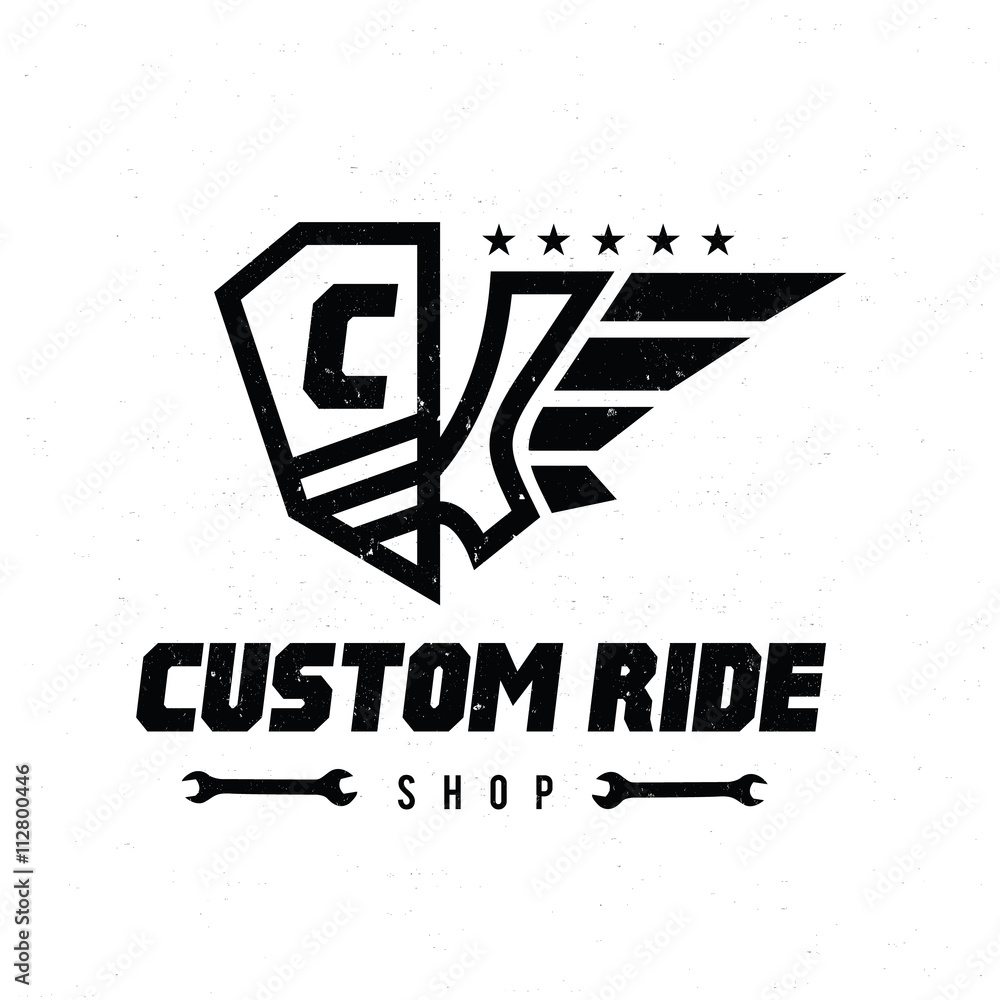 Motorcycle badge,custom ride logo,rider logo,automotive logo template ...