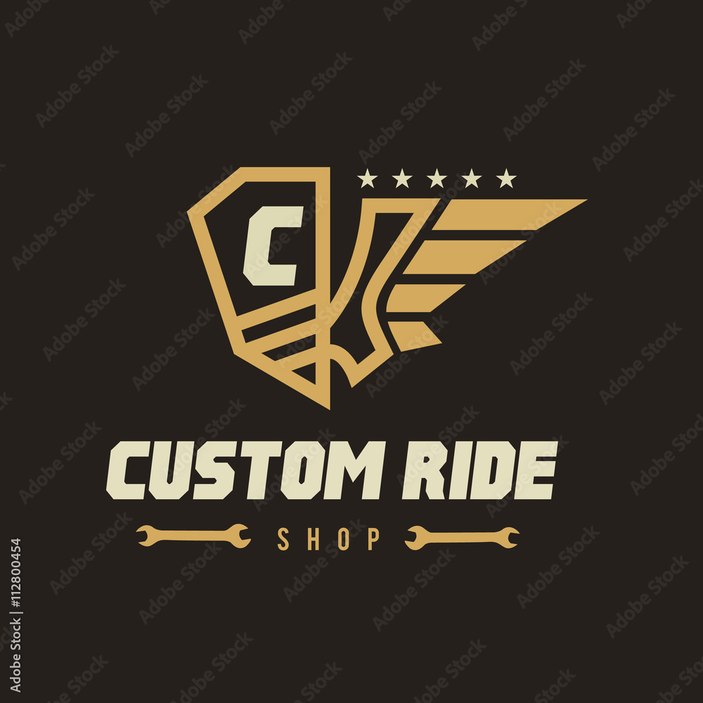 Motorcycle badge,custom ride logo,rider logo,automotive logo template ...