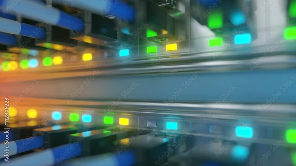 server room loop ready animation 3d rendering Stock Video | Adobe Stock
