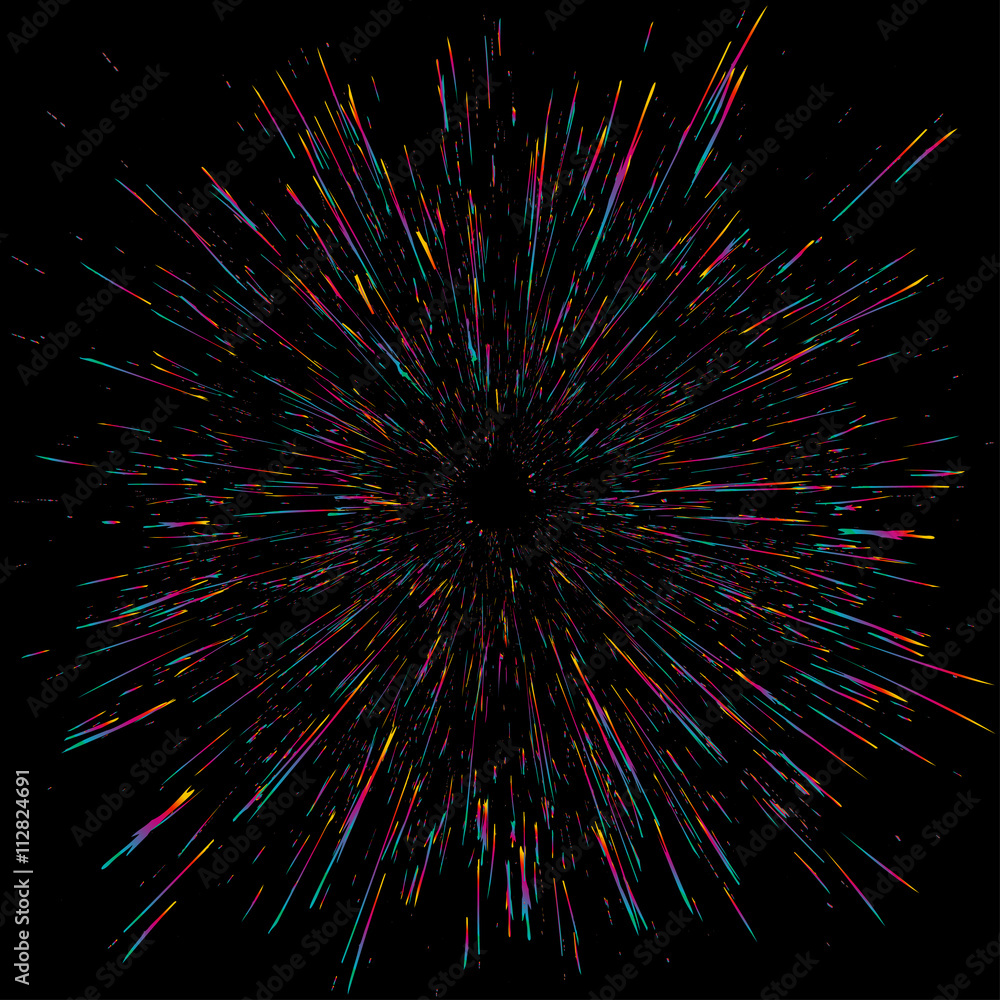 Abstract color splash background, fireworks, flower illustration. Stock ...