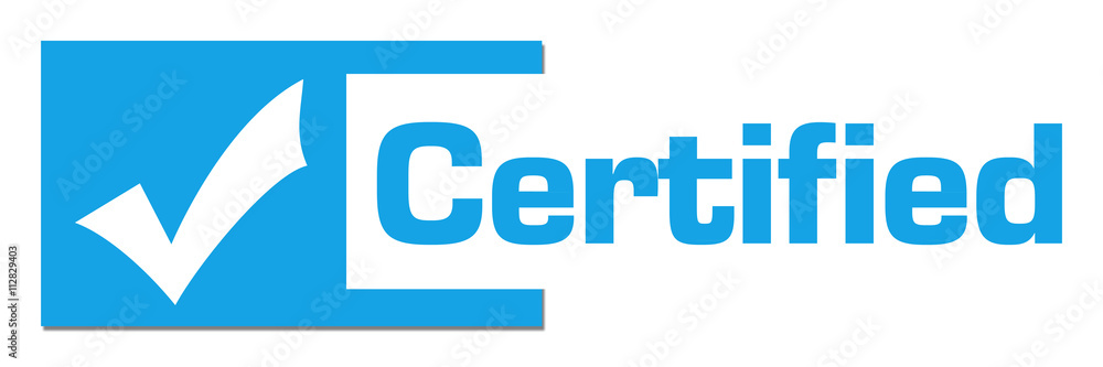 Certified Blue Horizontal Stripe Stock Illustration | Adobe Stock