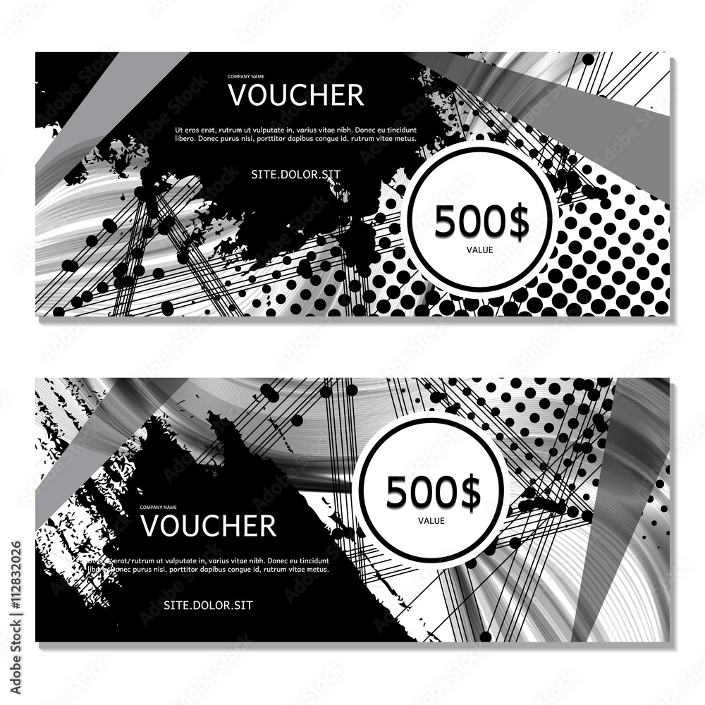 Gift voucher. Vector, illustration. Voucher template. Stock Vector ...