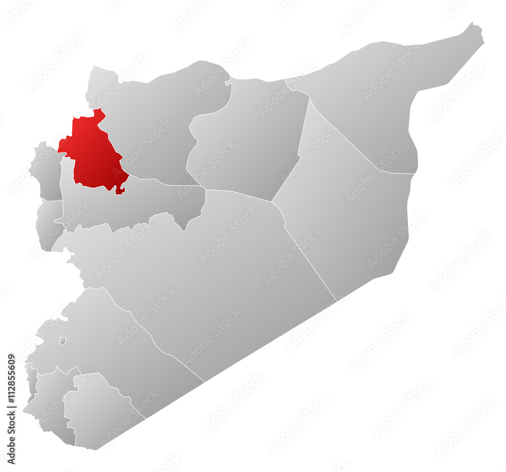 Map - Syria, Idlib Stock Vector | Adobe Stock