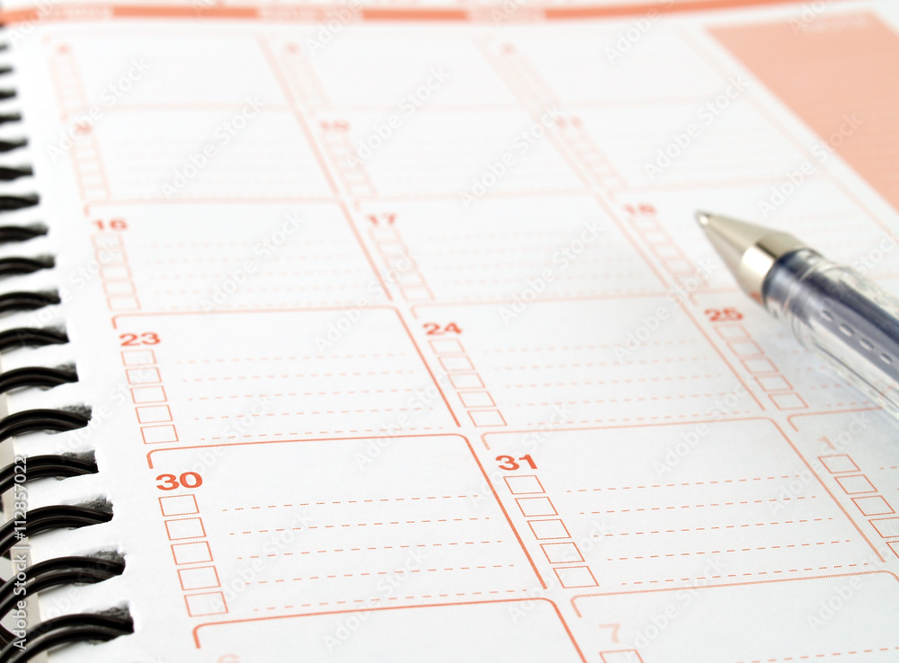 diary planner with date and checklist block for daily to-do list and ...