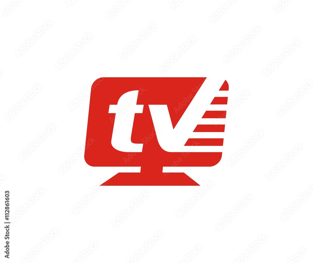 TV logo Stock Vector | Adobe Stock