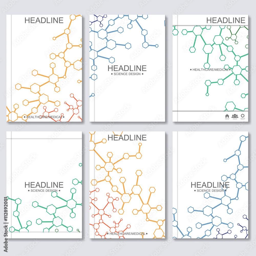 Science vector background. Modern vector templates for brochure, flyer ...