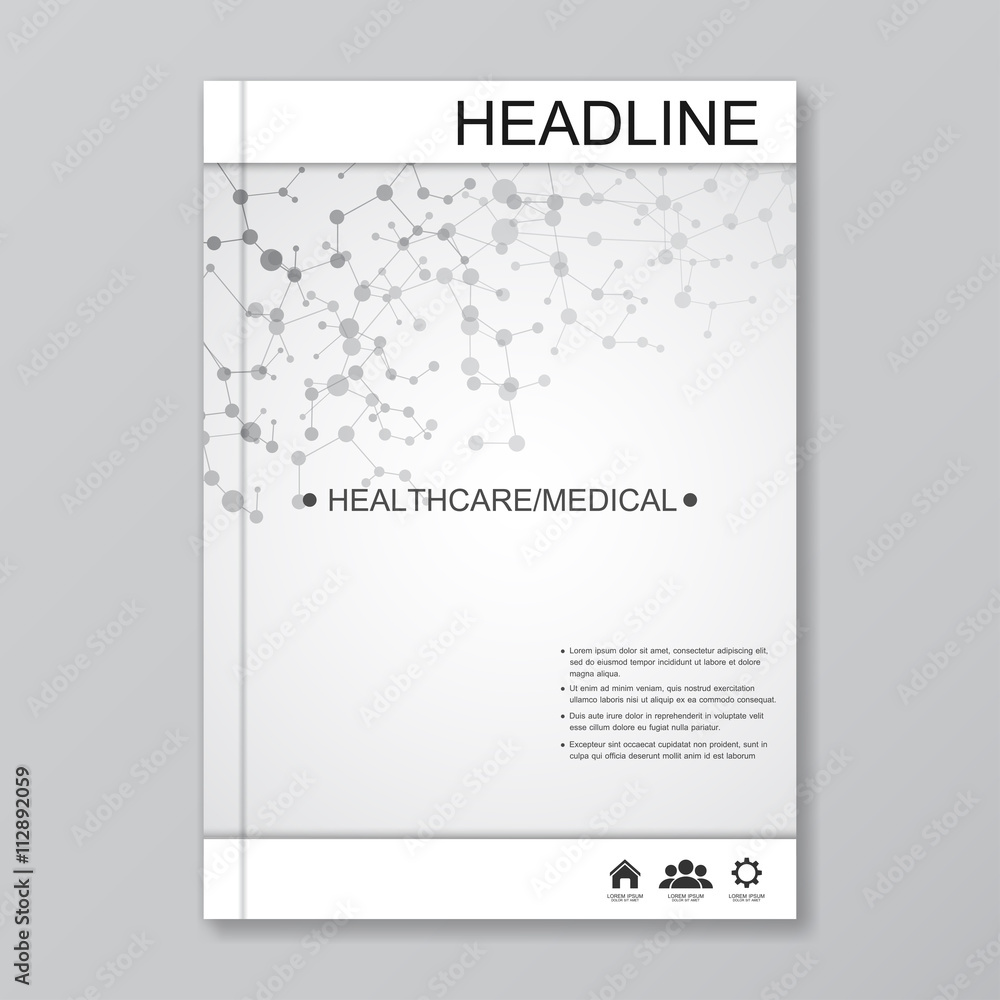 Science vector background. Modern vector templates for brochure, flyer ...