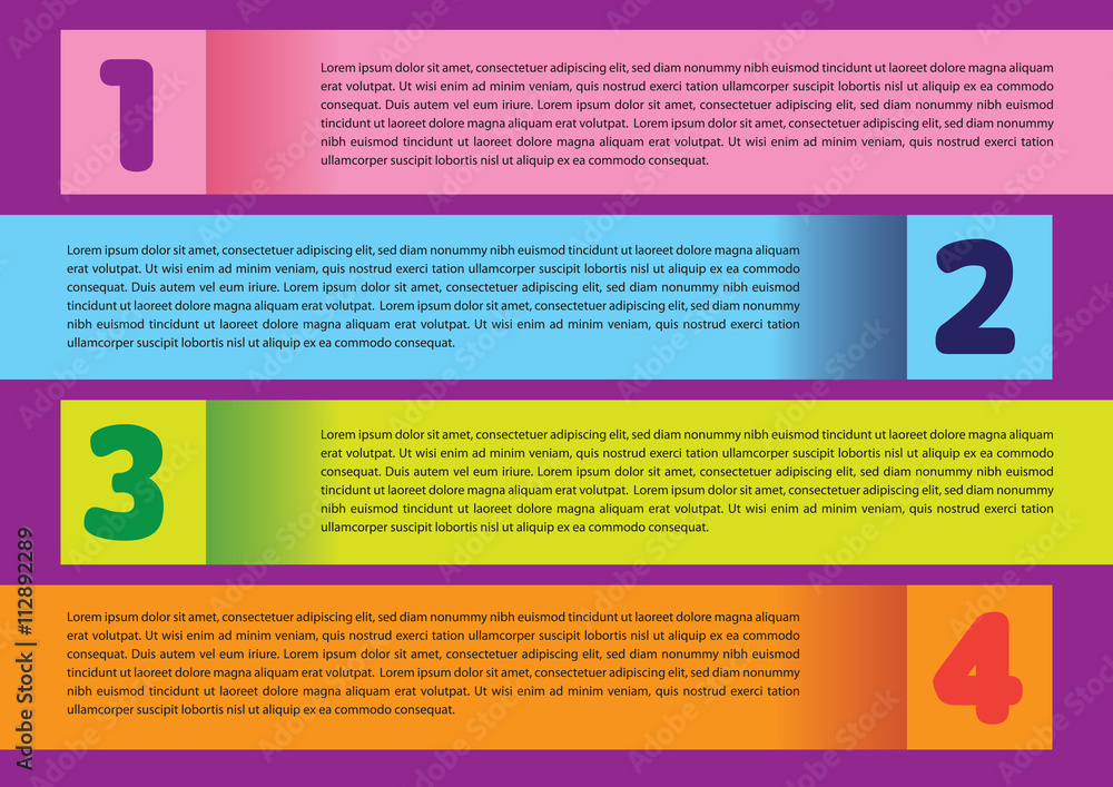 Horizontal Layout design of soothing color paper banners Abstract ...