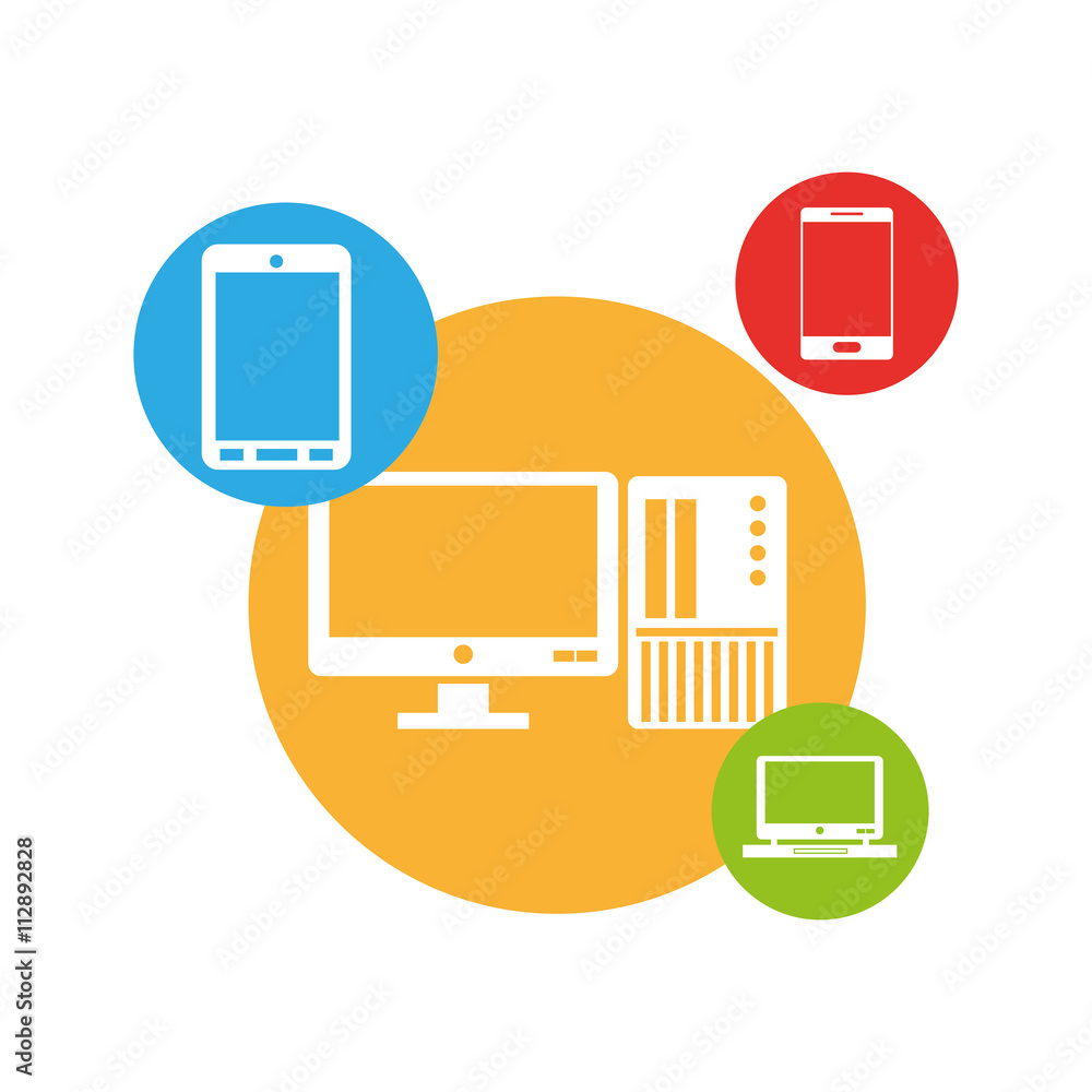 Device design. Gadget icon. White background Stock Vector | Adobe Stock